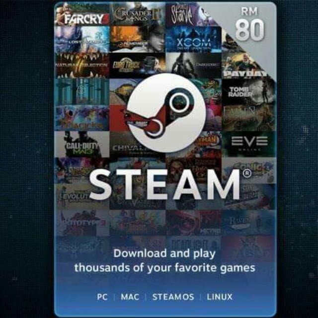 Steam Wallet RM80 MYR Malaysia Prepaid Code Gift Digital Card, Video ...