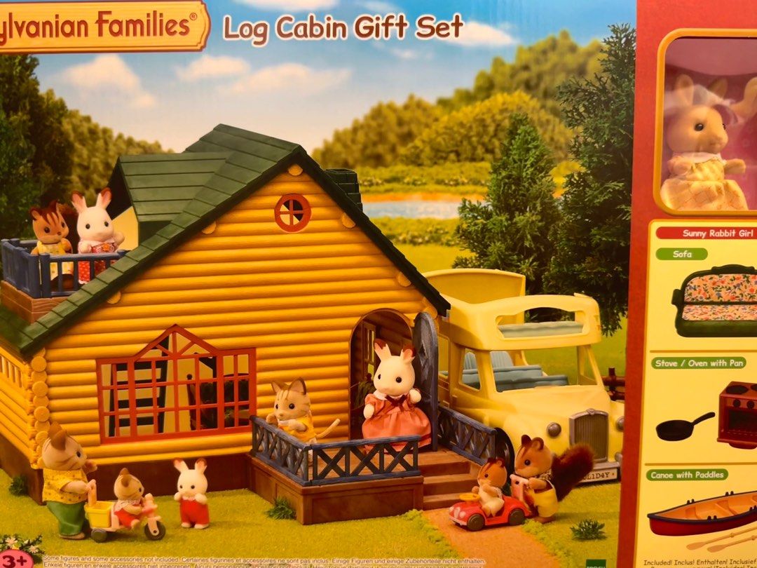 sylvanian Log cabin gift set Green Roof, Hobbies & Toys, Toys & Games ...