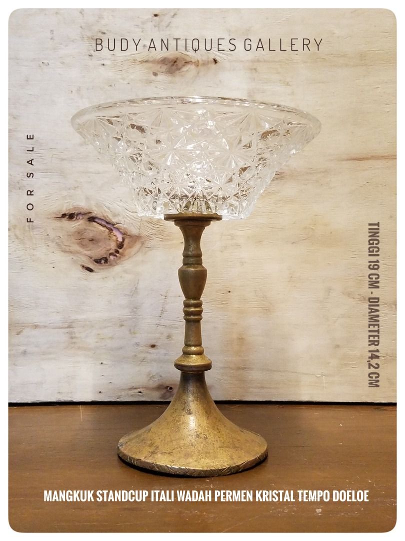 Tempat Permen Kristal Standcup Itali Tempo Doeloe, Perabotan Rumah di ...