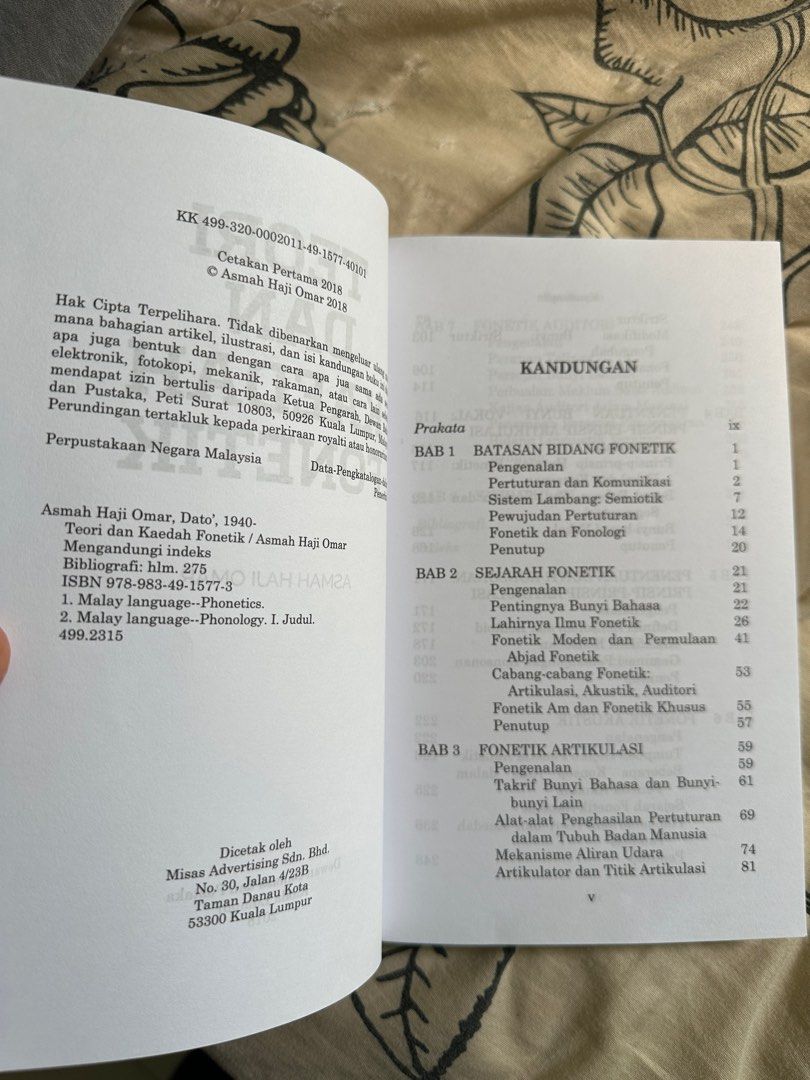 TEORI DAN KAEDAH FONETIK BY ASMAH HAJI OMAR, Hobbies & Toys, Books & Magazines, Textbooks on ...