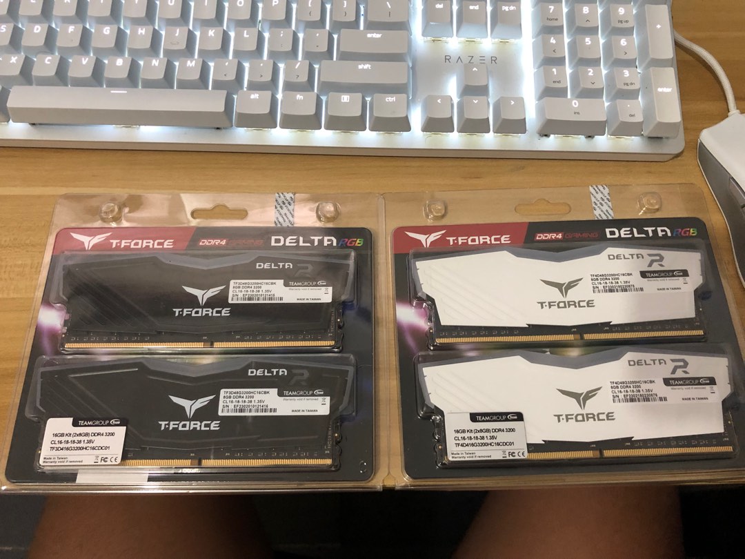 TForce Delta RGB 16gb (2x8gb) ddr4 3200mhz ram, Computers & Tech, Parts ...