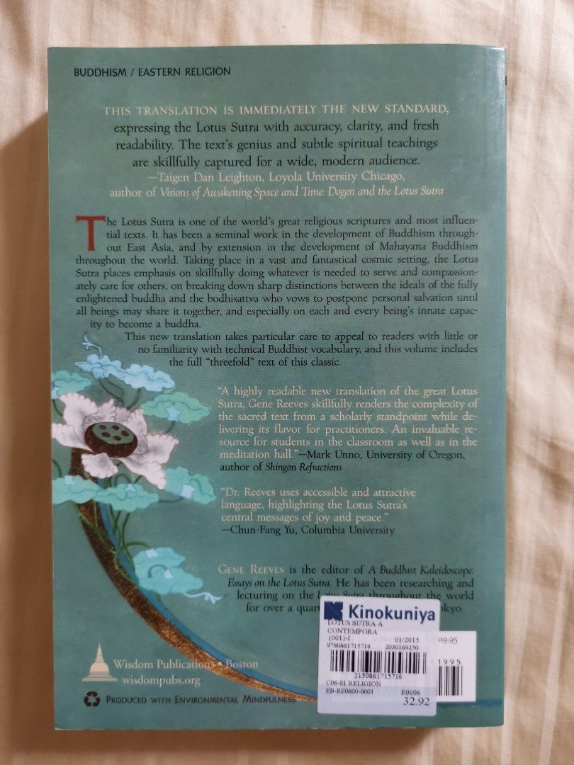 The Lotus Sutra Translated by Gene Reeves, Hobbies & Toys, Books ...