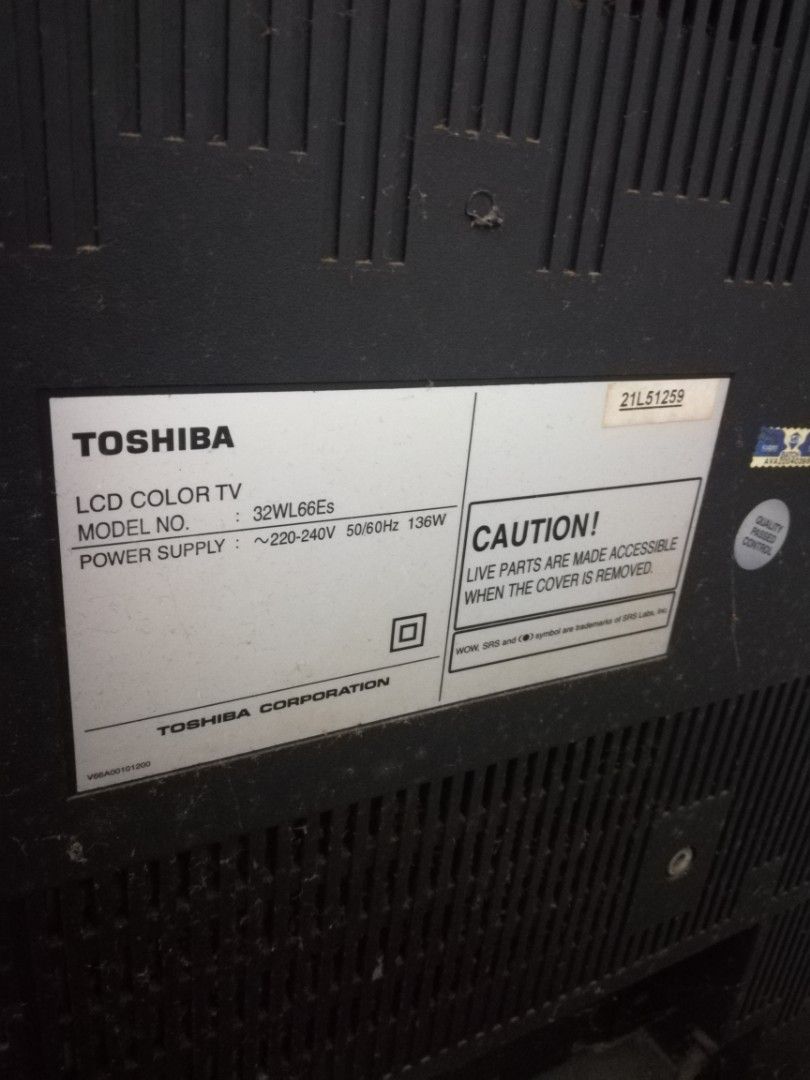 Toshiba LCD TV 32 Inches., TV & Home Appliances, TV & Entertainment, TV ...