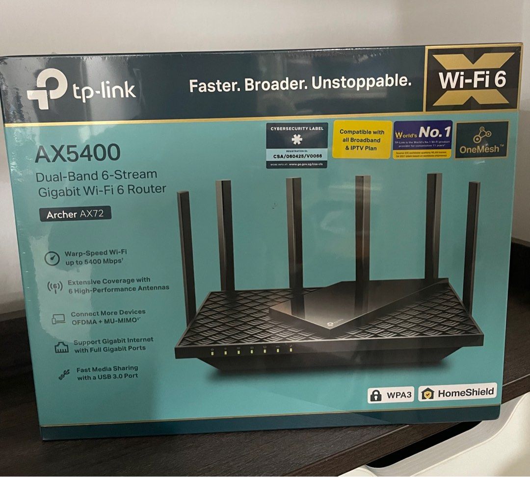 TpLink Wifi 6 AX5400 Router, Computers & Tech, Parts & Accessories ...