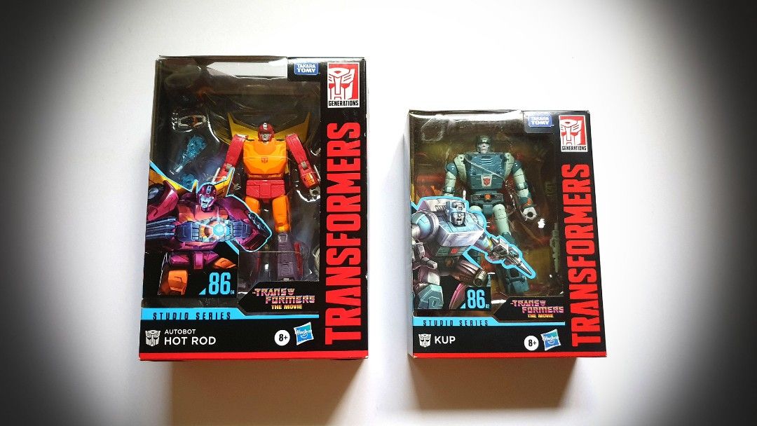 Transformers Studio Series 86 SS86 Voyager Hot Rod and Deluxe Kup G1 ...