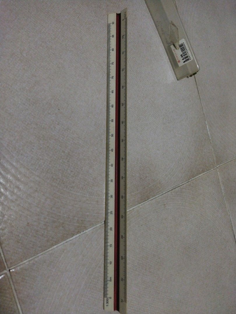 Triangular scale ruler, Hobbies & Toys, Stationery & Craft, Stationery ...