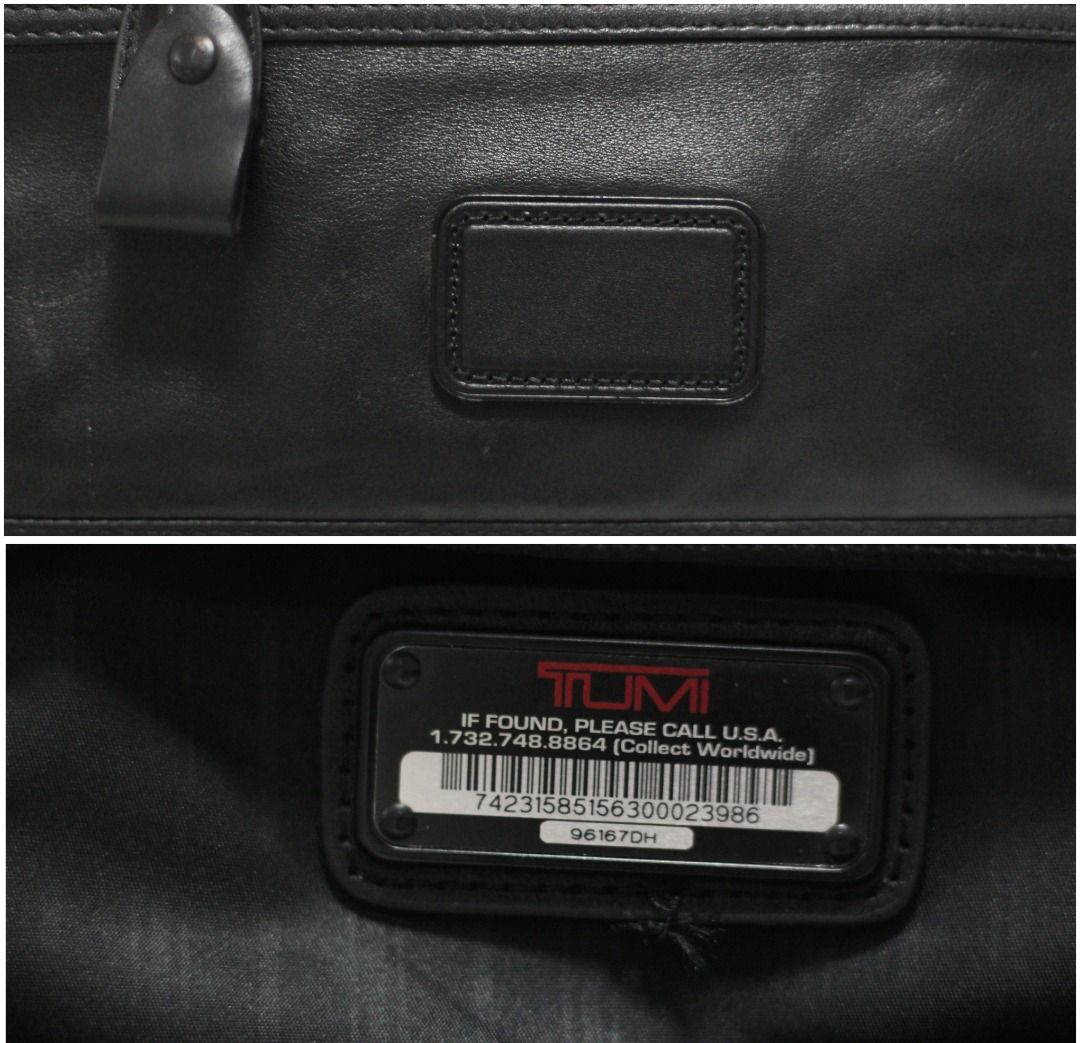 Tumi 96167DH - Alpha Leather Slim Flap Brief / 16" laptop bag / 15" pilot's flight bag / 13 ...