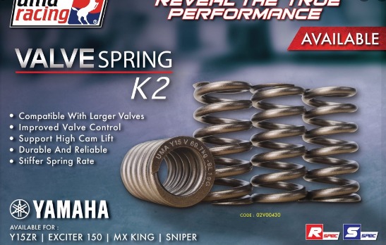 UMA R/S SPEC VALVE SPRING K2 Y15 SNIPER150 MXKING EXCITER150 LC150 ...