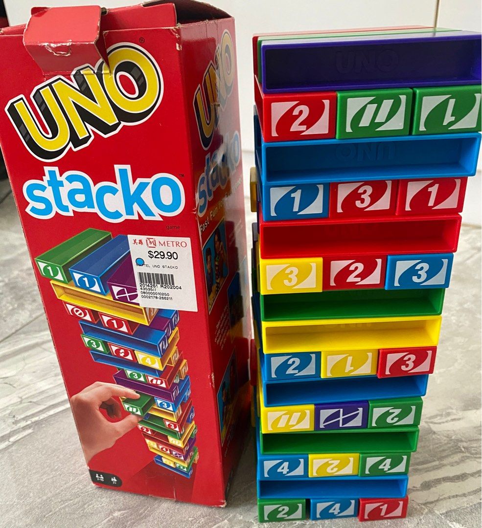UNO Stacko Game, Hobbies & Toys, Toys & Games on Carousell