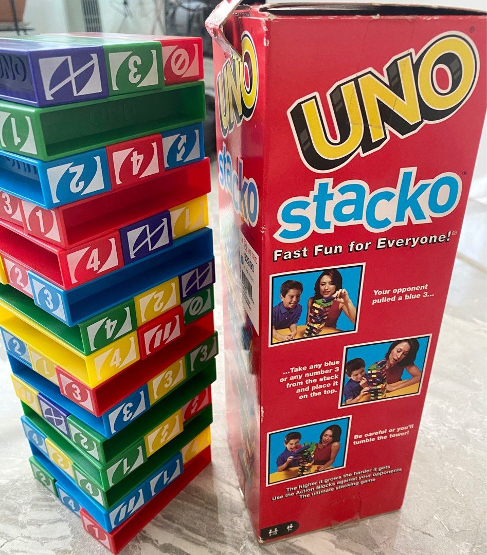 UNO Stacko Game, Hobbies & Toys, Toys & Games on Carousell