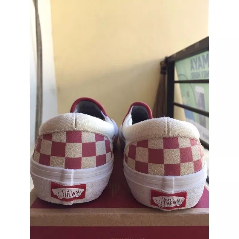 Vans Checkerboard Slip-On Pro Mineral Red on Carousell