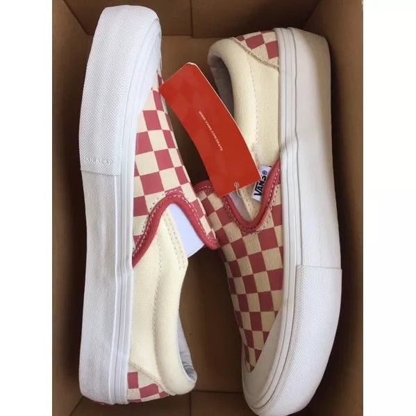 Vans Checkerboard Slip-On Pro Mineral Red on Carousell