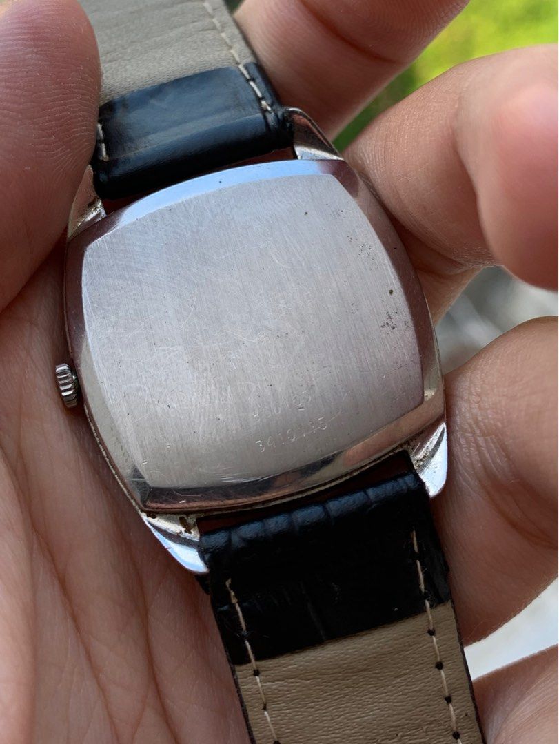 (Very Rare) Universal Geneve white shadow ultra slim blue sunburst dial ...