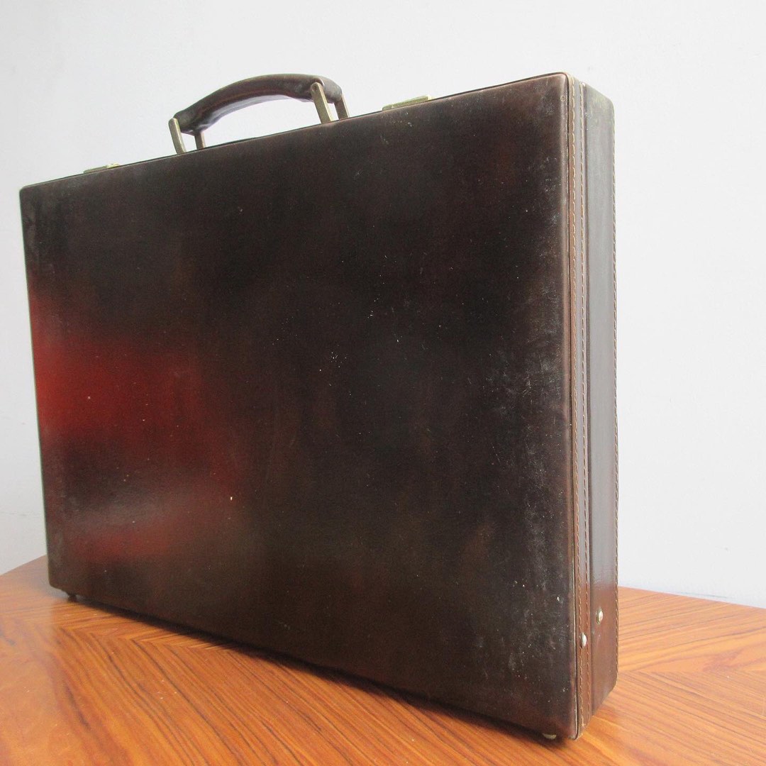 Vintage 70s Caroll Leather Suitcase Tas koper merk caroll jadul vintage ...
