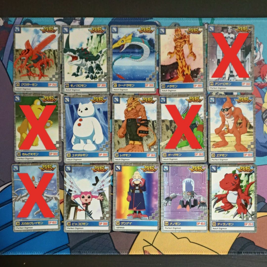 Vintage Digimon Adventure Card Set (Grey Border), Hobbies & Toys, Toys ...