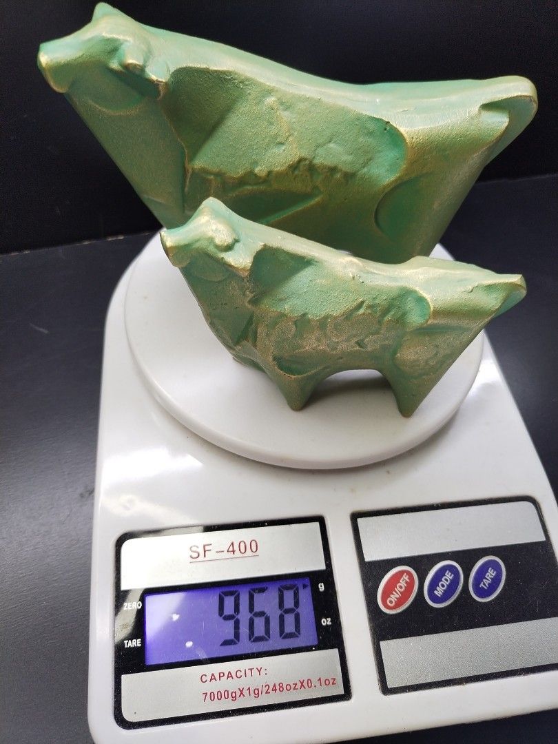 Vintage pair of cast iron bull and calf, Hobbies & Toys, Collectibles ...