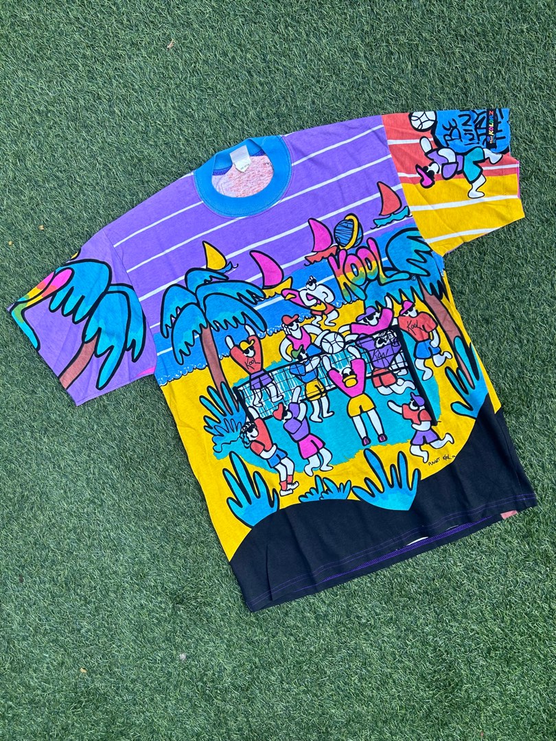 Vintage Planet Kool Kolorz Wear Clothing Full Print Tshirt, Men's ...