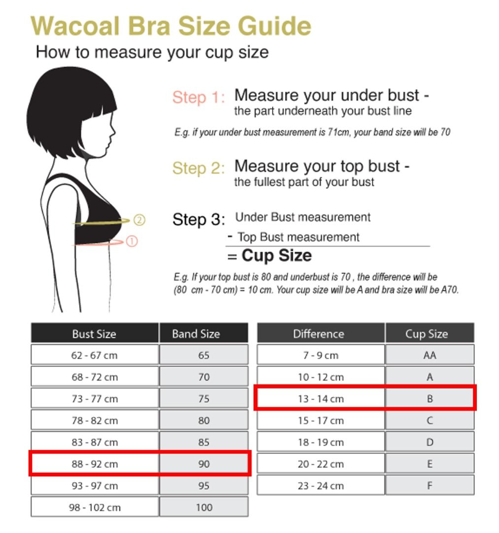 Wacoal NB3631 Size B90 Bra - in two colour options, Women's Fashion, New Undergarments ...