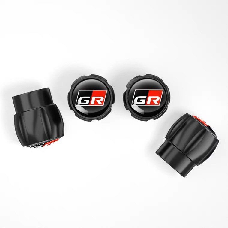 Toyota GR Wheel rim tyre/tire air valve caps, Car Accessories, Tyres ...