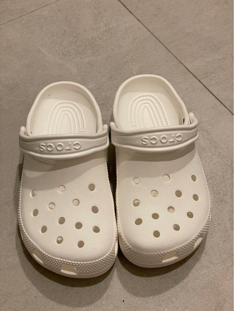 White Crocs J3, Women's Fashion, Footwear, Flipflops and Slides on ...