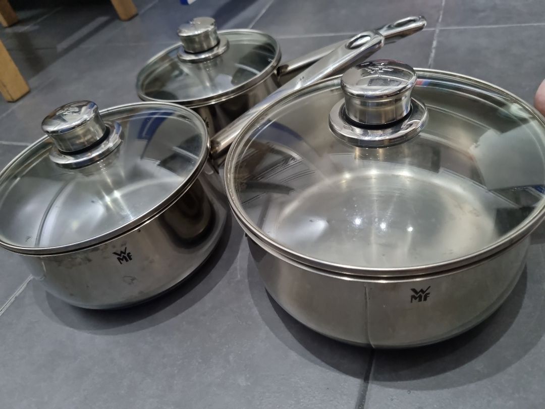 WMF Diadem Plus 3pc Cookware Set, Furniture & Home Living, Kitchenware ...