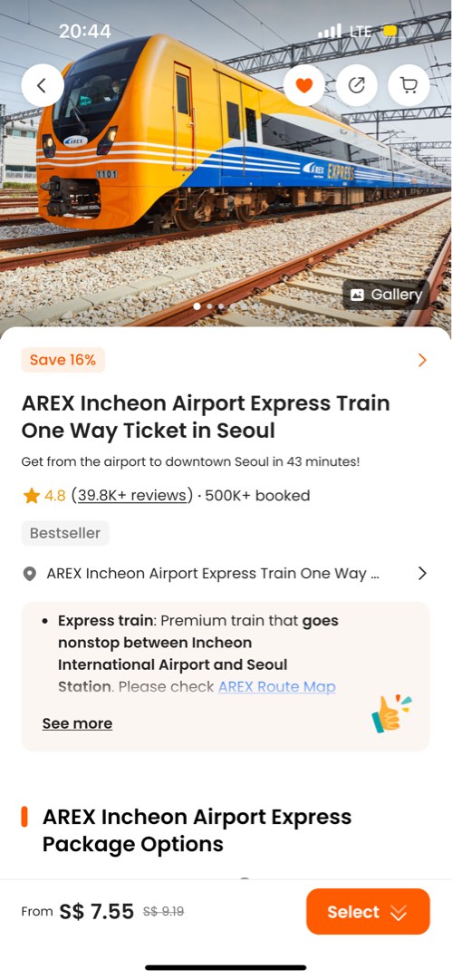 x4 AREX AIRPORT EXPRESS TICKETS, Tickets & Vouchers, Flights & Overseas ...