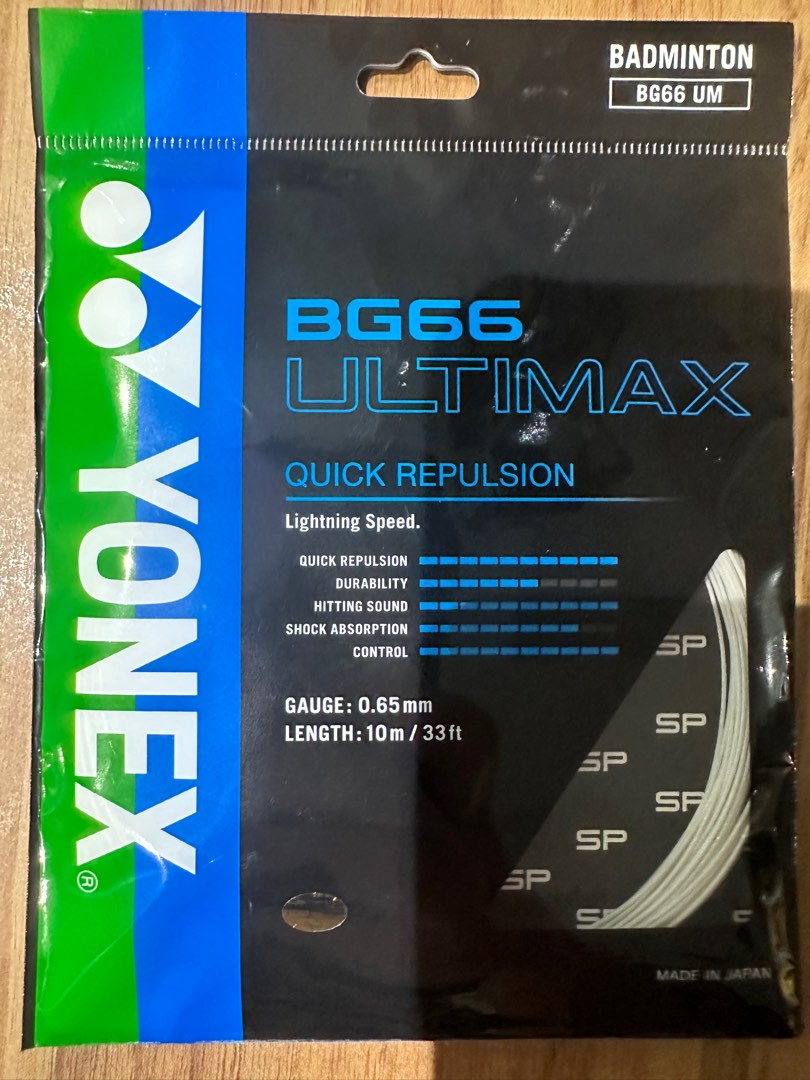 Yonex BG66 Ultimax Badminton String, Sports Equipment, Other Sports ...