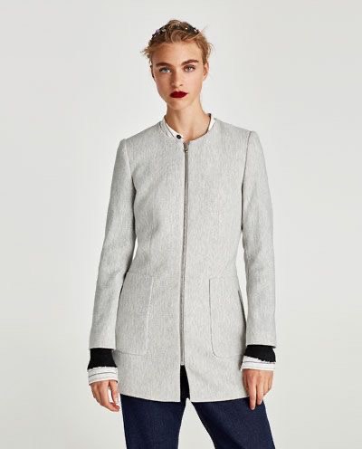 Zara Gray outer / coat / long blazer, Fesyen Wanita, Pakaian Wanita ...