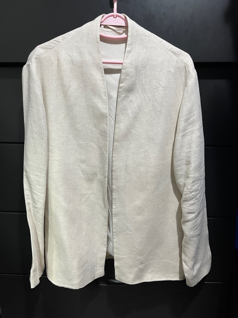 Zara Linen Jacket, Men's Fashion, Coats, Jackets and Outerwear on Carousell
