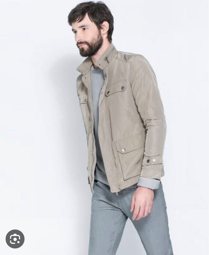 ZARA MAN FIELD JACKET, Fesyen Pria, Pakaian , Baju Luaran di Carousell