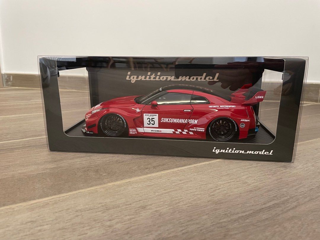 1/18 ignition model ig LB-Silhouette WORKS GT Nissan 35GT-RR Red, 興趣及遊戲 ...