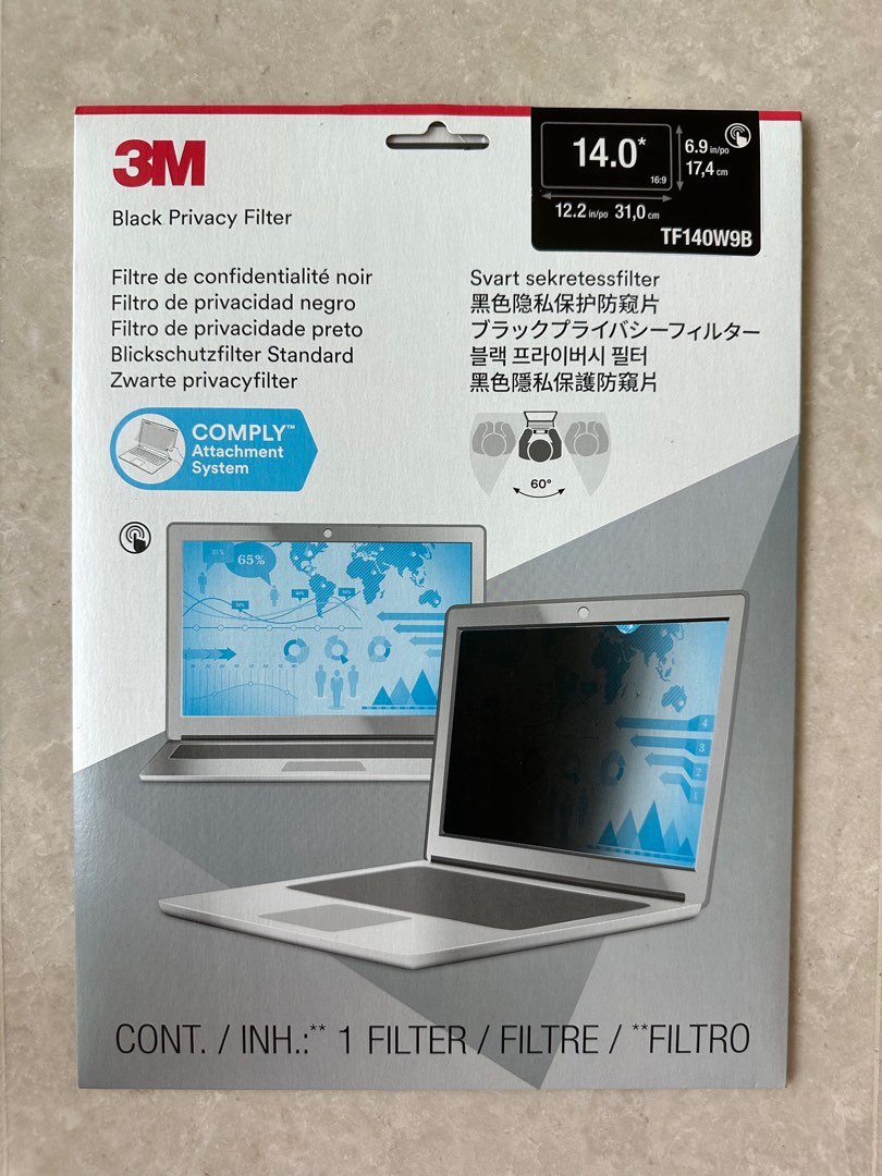 3M Black Privacy Filter, Computers & Tech, Parts & Accessories, Other ...