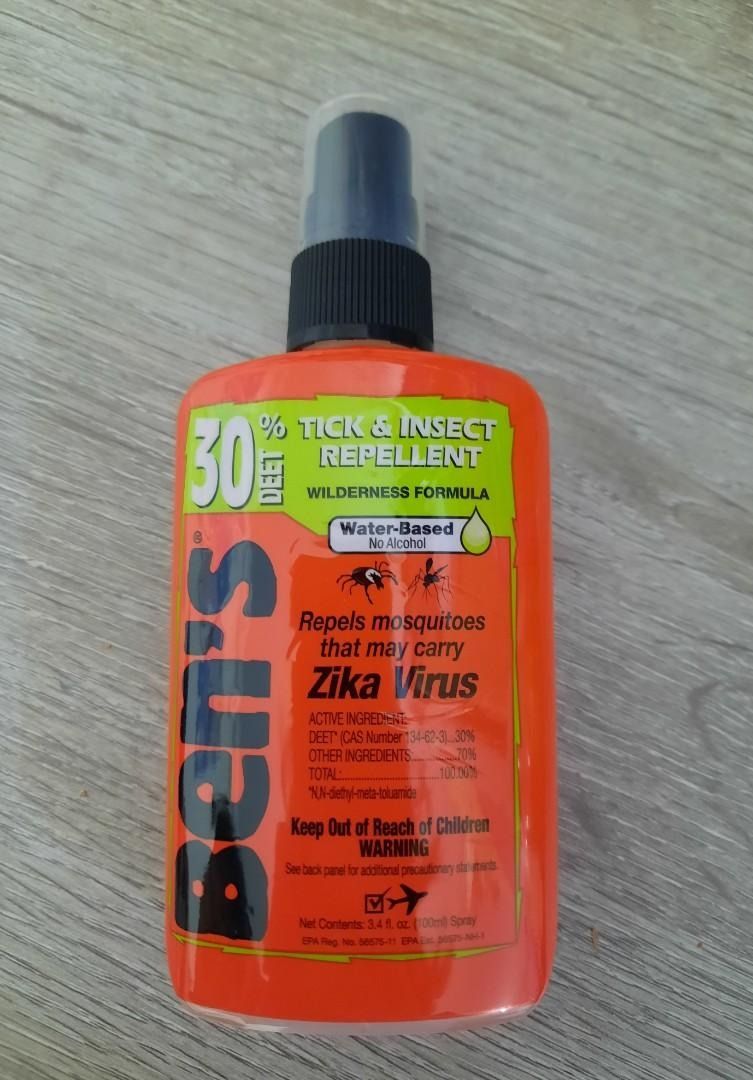 [現貨] 美國 Ben's Deet 30 防蚊蟲噴劑 Mosquito Repellent 100ml, 健康及營養食用品, 驅蟲劑 ...