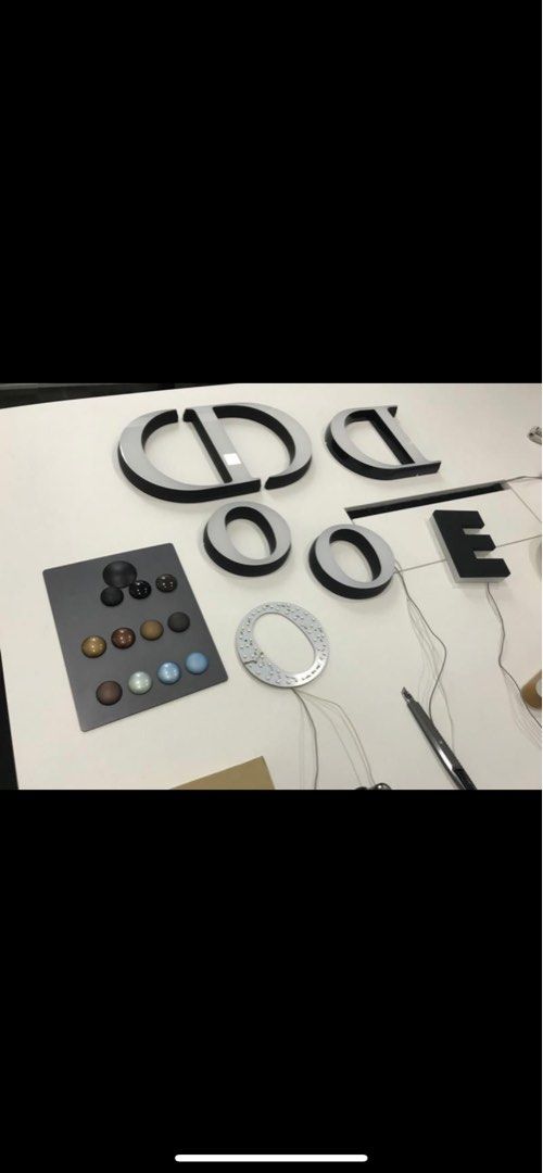 Acrylic LED Letters(Bevel Cut), Hobbies & Toys, Stationery & Craft, Art ...