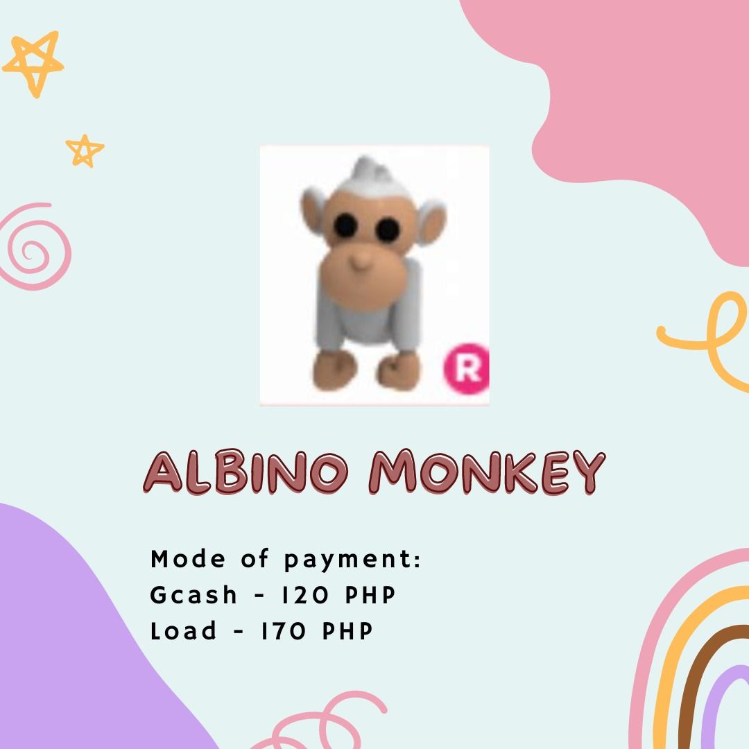 ADOPT ME R ALBINO MONKEY (RIDE) on Carousell