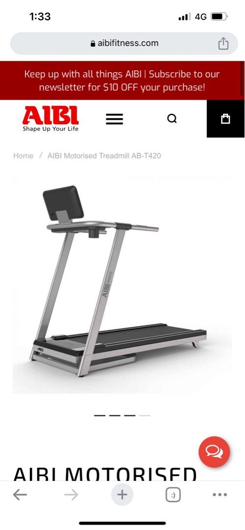 AIBI motorised treadmill AB-T420, Sports Equipment, Exercise & Fitness ...