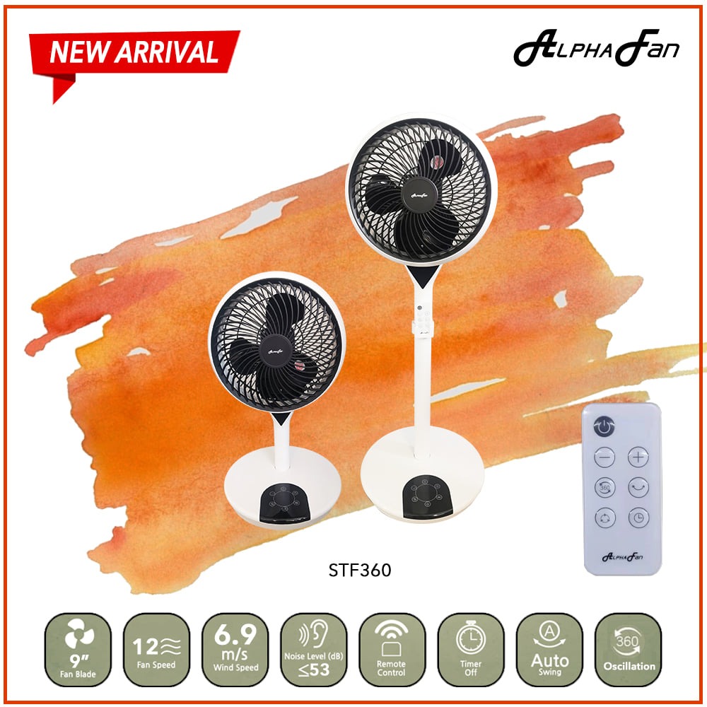 Alpha DC 2 IN1 STAND FAN 360 (12 Speeds Inverter DC Stand Fan ...