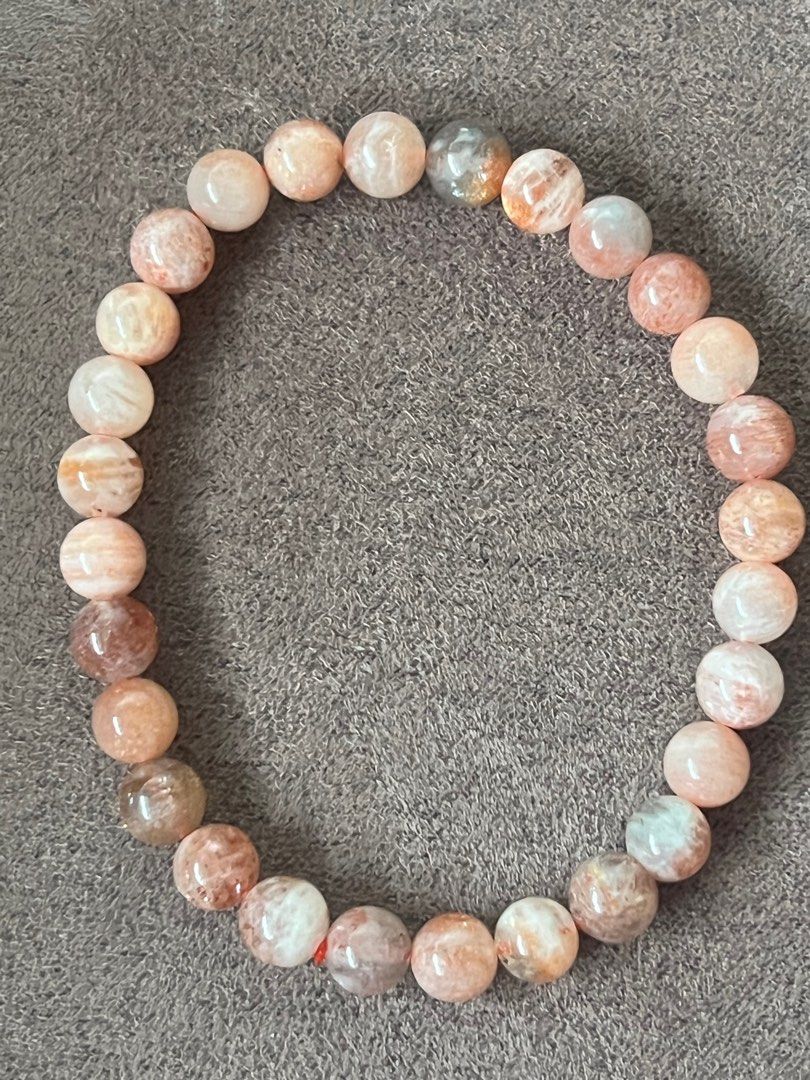 阿鲁沙 太阳石 Arusha sunstone bracelet 6.5mm+, Women's Fashion, Jewelry ...