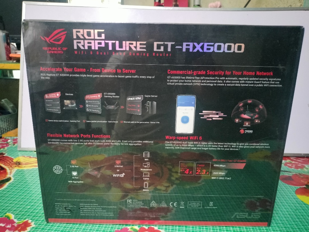 Asus ROG Rapture GT-AX6000, Computers & Tech, Office & Business ...