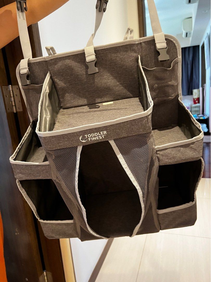 Baby Hanging Crib Cot Organizer - Changing Table Diaper Wipes Stacker ...