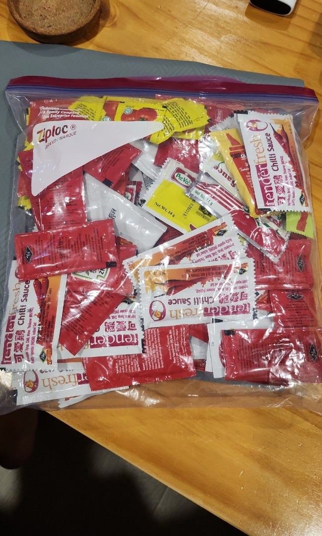 Big packet of mix of chilli and tomato sauces., Food & Drinks, Spice ...
