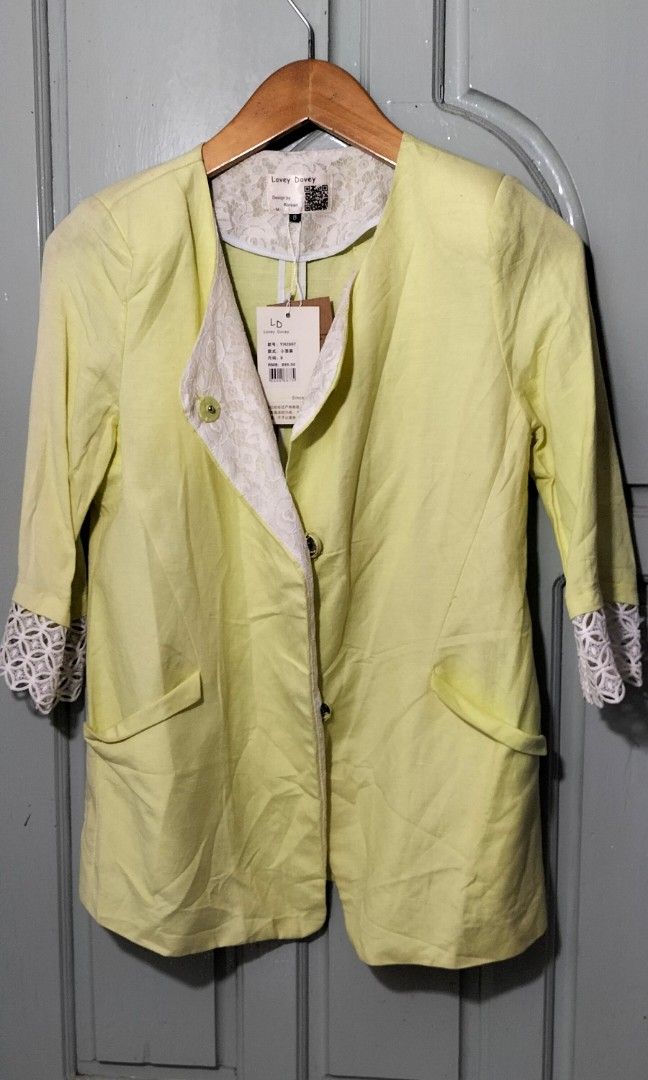 Blazer Atasan Outer Katbol Korea Lovey dovey mewah, Fesyen Wanita ...