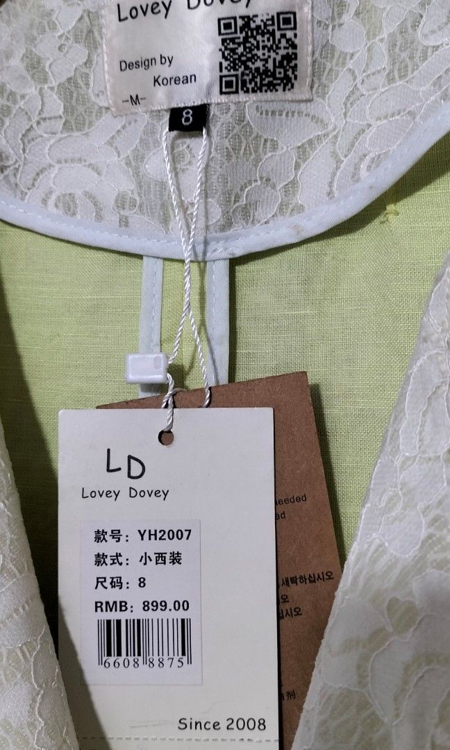 Blazer Atasan Outer Katbol Korea Lovey dovey mewah, Fesyen Wanita ...