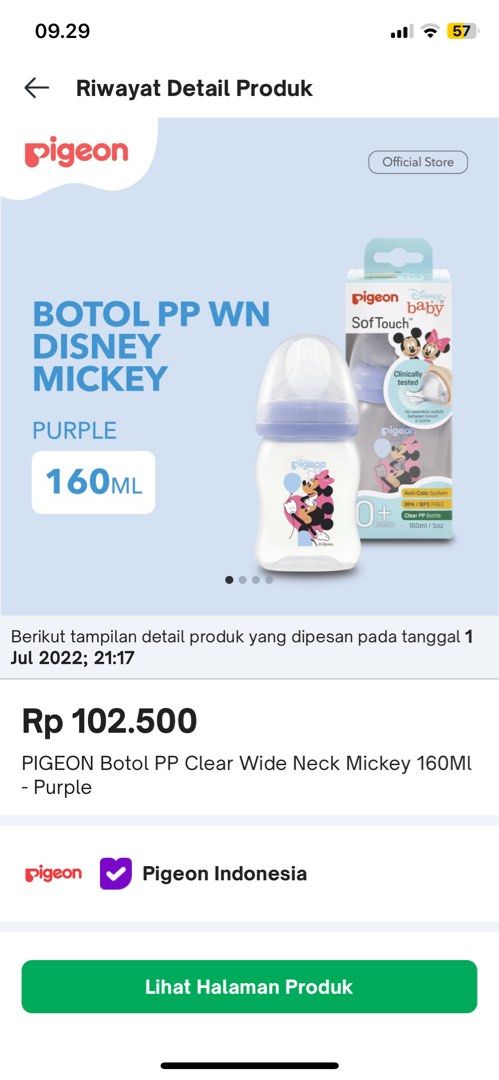 Botol pp bot susu pigeon disney, Bayi & Anak, Baju Bayi di Carousell