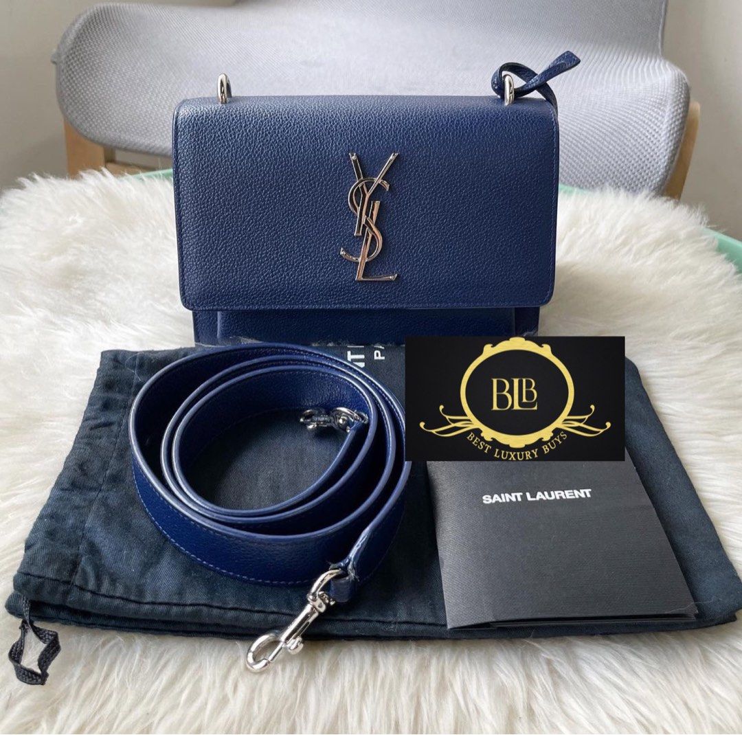 Brandnew Authentic YSL Saint Laurent Sunset Small Two way Flap Bag on ...