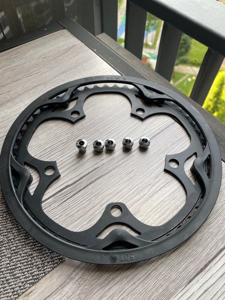 Brompton 50T chainring with bolts from P line, Sports Equipment ...