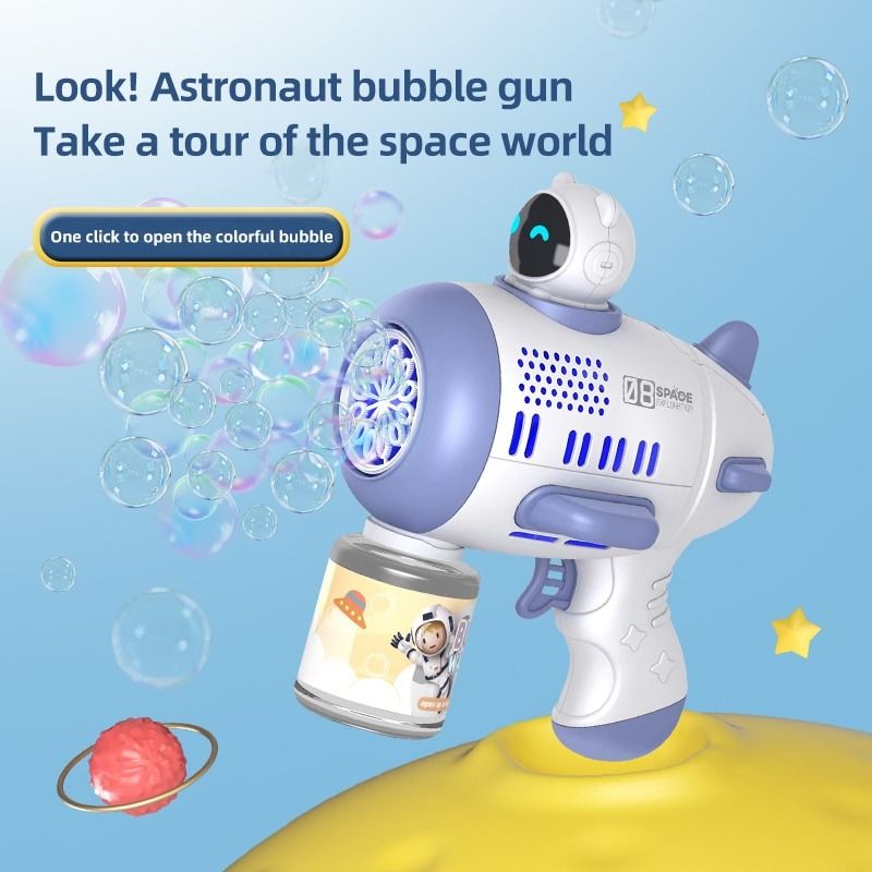 Bubble Machine Rocket Fully Automatic 12 Holes Shape Spaceman Blower ...