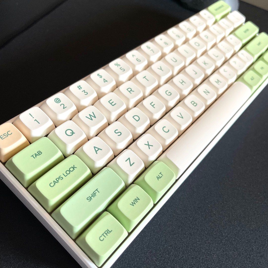 [Cable + Keycaps Included] Anne Pro 2 White Mini 60% Wireless / Wired ...