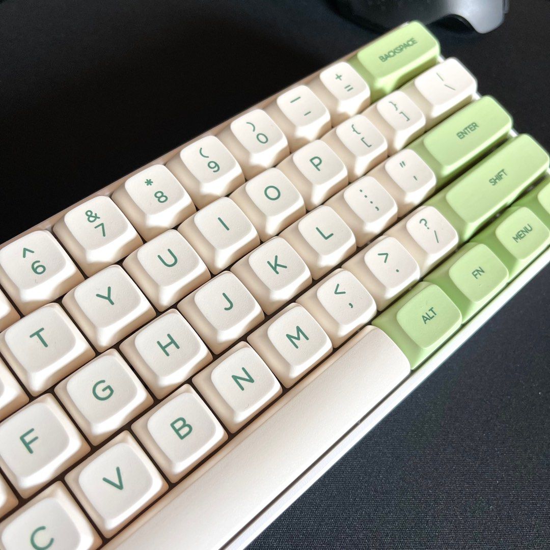 [Cable + Keycaps Included] Anne Pro 2 White Mini 60% Wireless / Wired ...