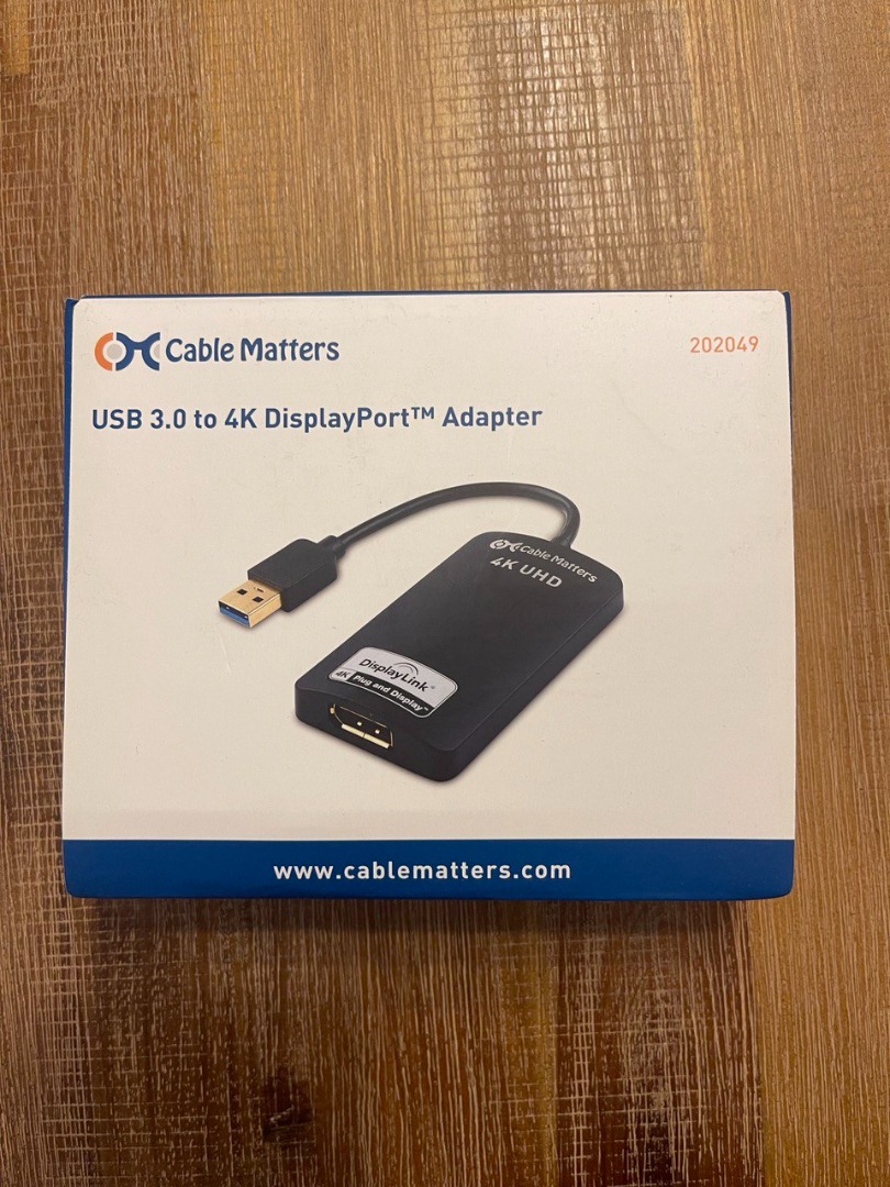Cable Matters USB to DisplayPort Adapter (USB 3.0 to DisplayPort ...